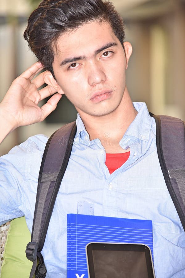 Handsome Diverse Boy Student Hearing Stock Photo - Image of good ...