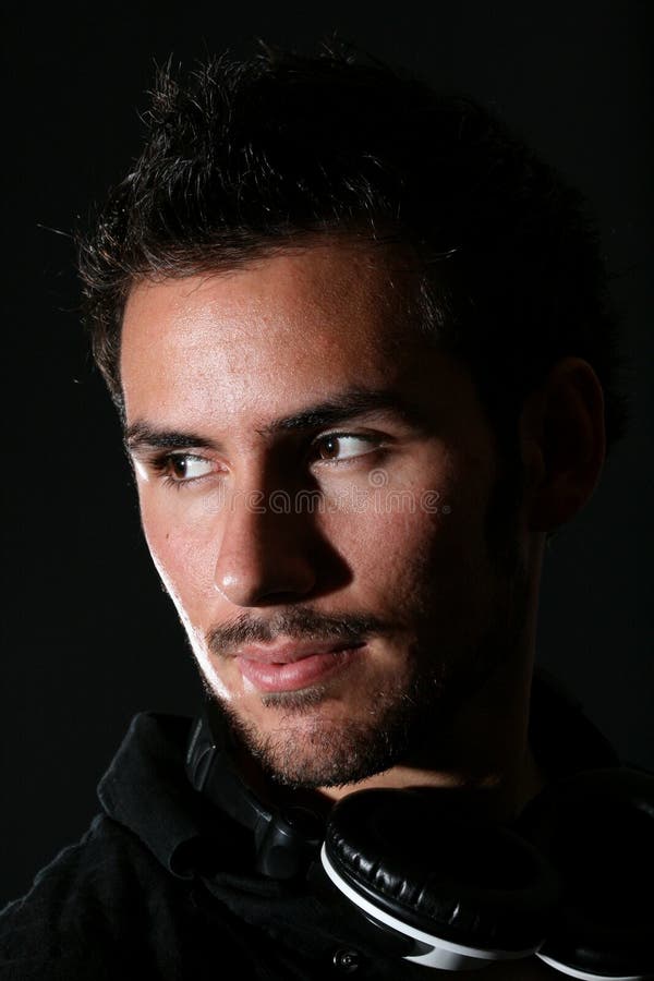 Handsome DJ stock image. Image of beard, youth, smile - 3725191