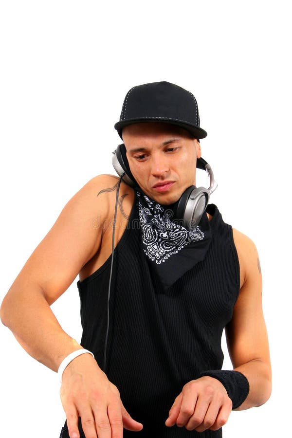 Handsome Dj stock photo. Image of audio, listening, smile - 4641618