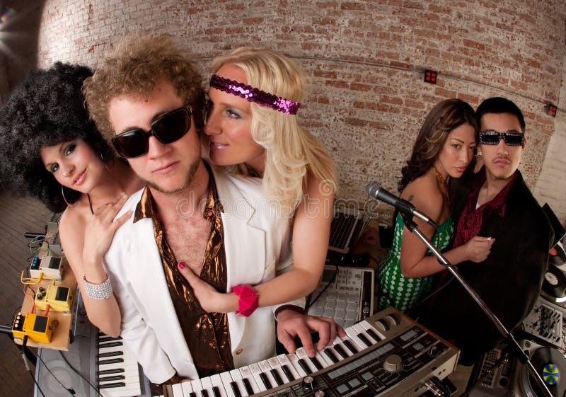 Handsome DJs stock image. Image of adults, hispanic, keyboard - 14583245