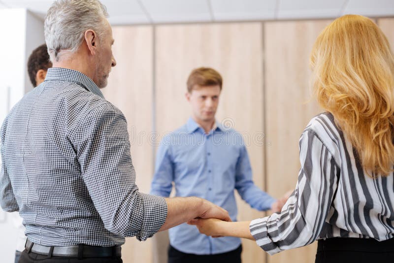 Handsome Elderly Man Standing in the Circle Stock Photo - Image of ...