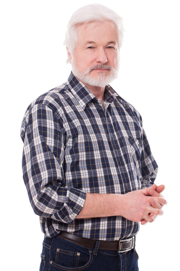 Handsome, elderly man stock image. Image of isolated - 51302991