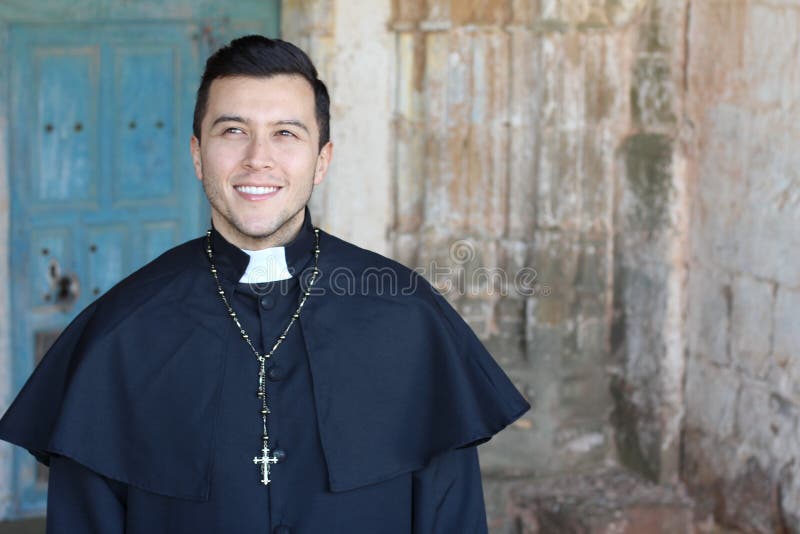 Handsome Ethnic Catholic Priest Smiling Stock Image - Image of ...
