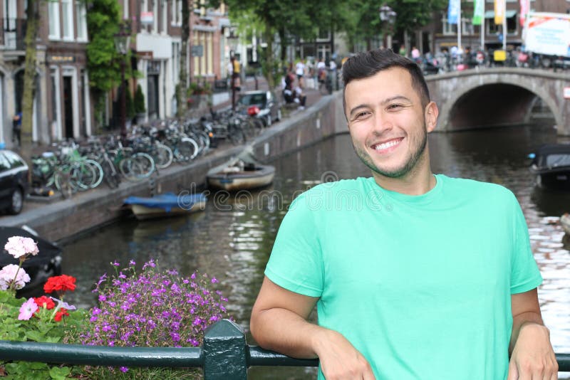 Handsome Ethnic Man in Amsterdam Stock Image - Image of latino ...