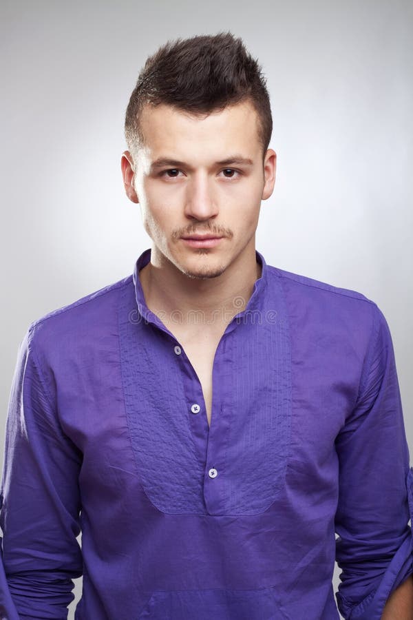 Handsome Fashion Man Holding His Hands Together Stock Image - Image of ...