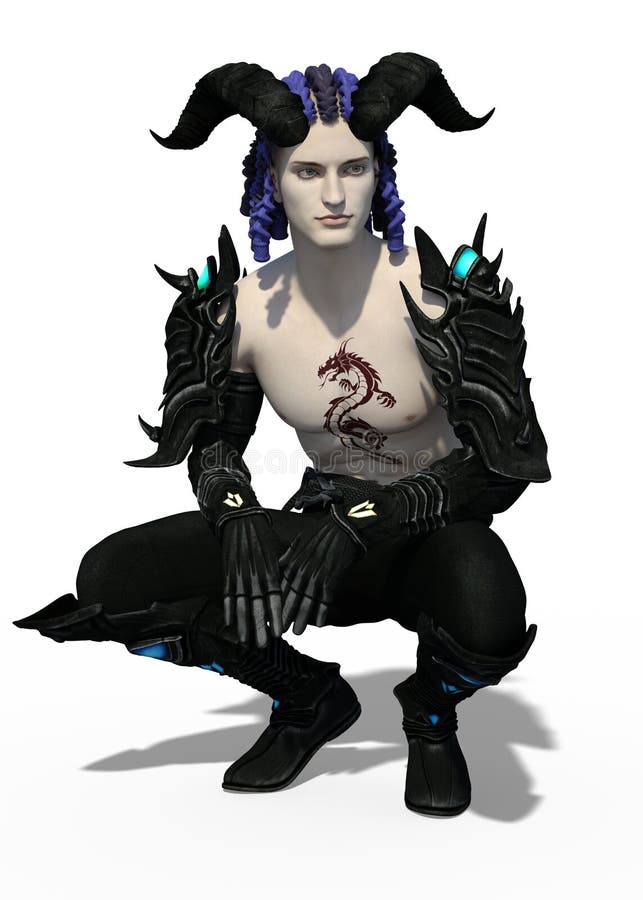 Handsome faun isolated stock illustration. Illustration of human - 83549020