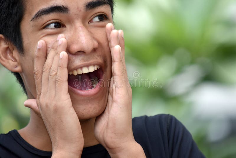 Handsome Filipino Male Shouting Stock Photo - Image of yelling, loud ...