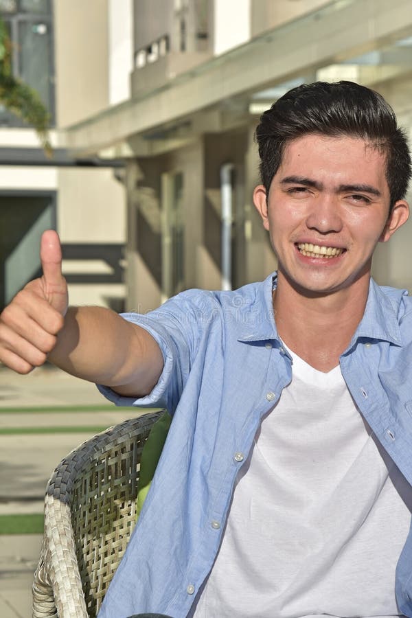 Handsome Filipino Male with Thumbs Up Stock Image - Image of thumbs ...