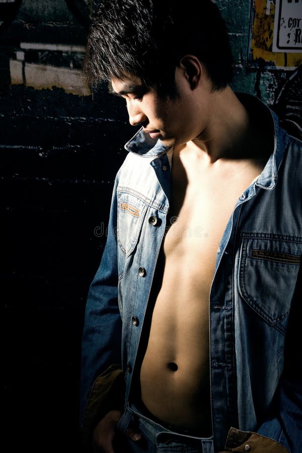 Handsome and Fit Man in Jeans Wear Stock Image - Image of male ...