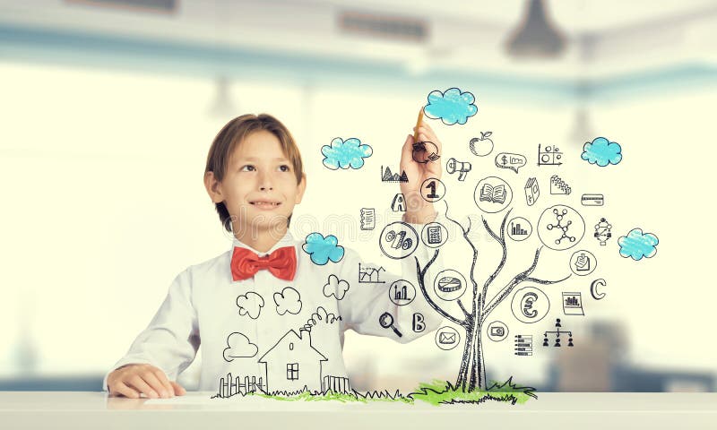 Handsome genius kid stock image. Image of business, education - 94127029