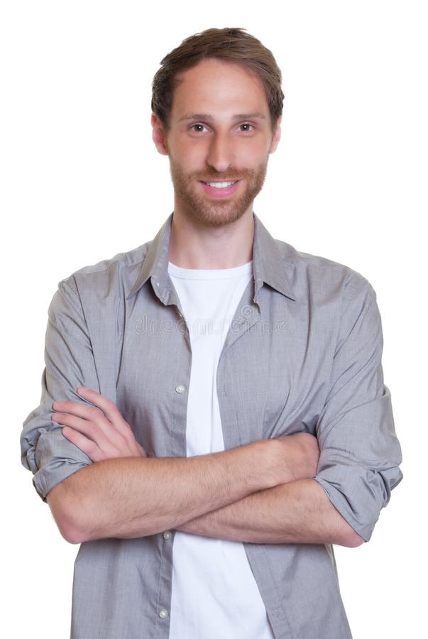 Handsome German Middle Aged Man with Grey Hair Showing Both Thumbs Up ...