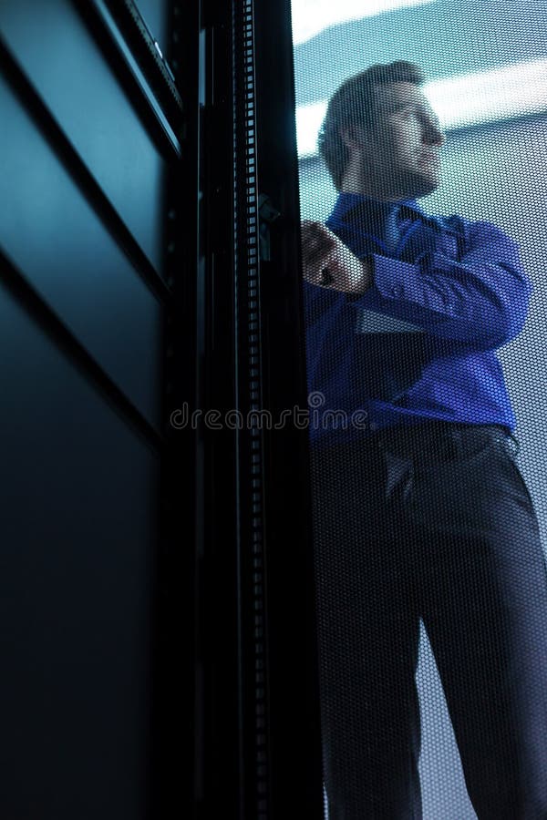 Handsome Good Looking Man Standing Behind The Door Stock Photo - Image ...