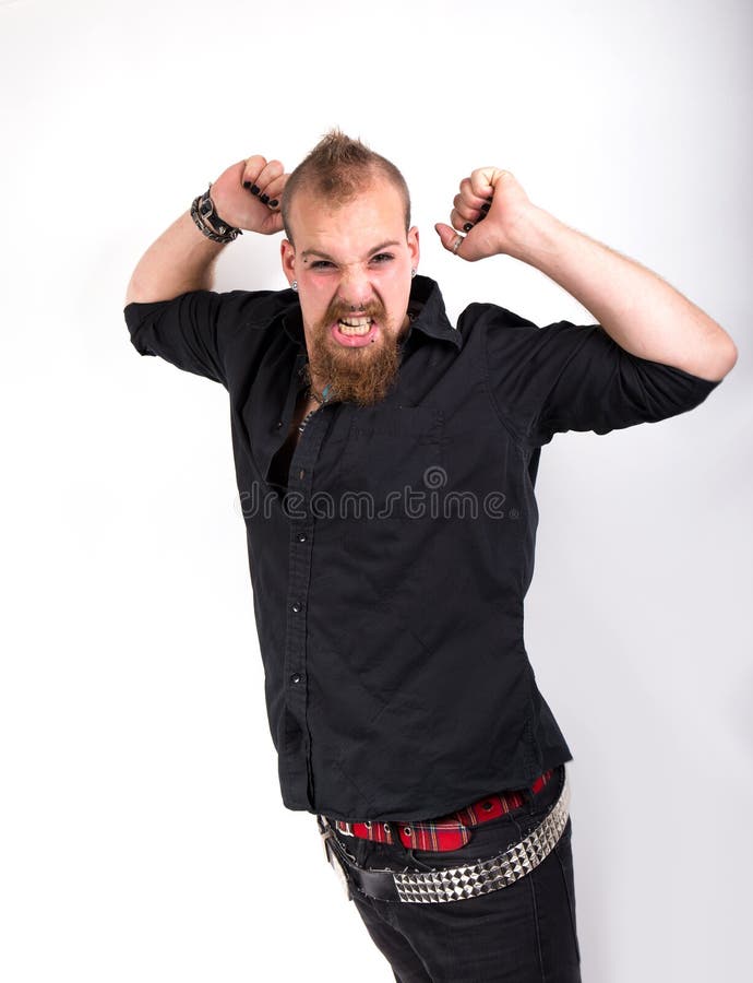 Handsome gothic guy stock image. Image of looking, white - 65245445