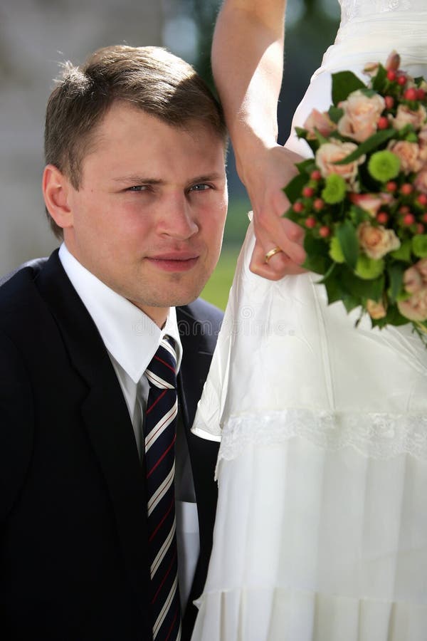 Handsome Groom stock image. Image of couple, good, attractive - 4216199