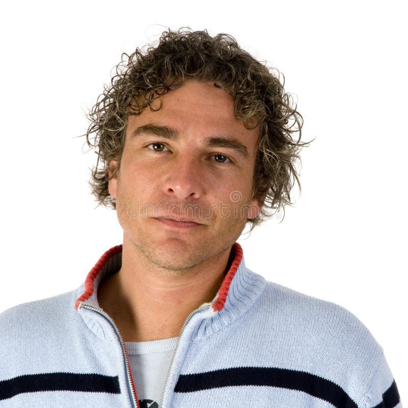 Handsome guy stock image. Image of blue, hair, brown, isolated - 7117967