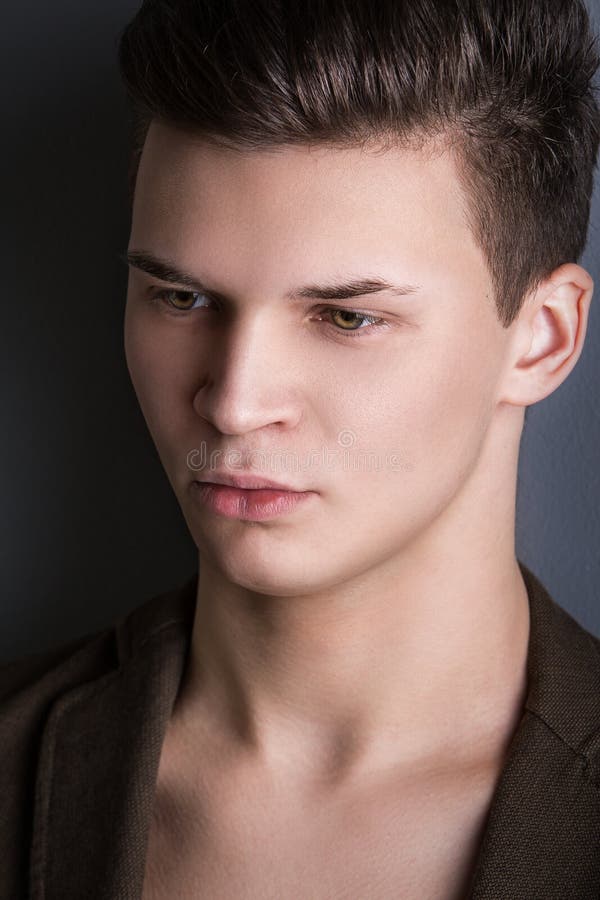 Handsome Guy with Beautiful Face Stock Photo - Image of enthusiastic ...