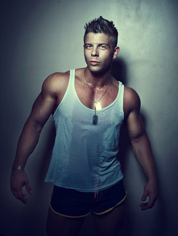 Handsome guy. Bodybuilder stock photo. Image of body - 43431782