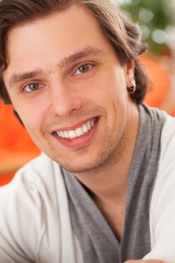 Handsome guy stock photo. Image of smile, male, home - 51262176