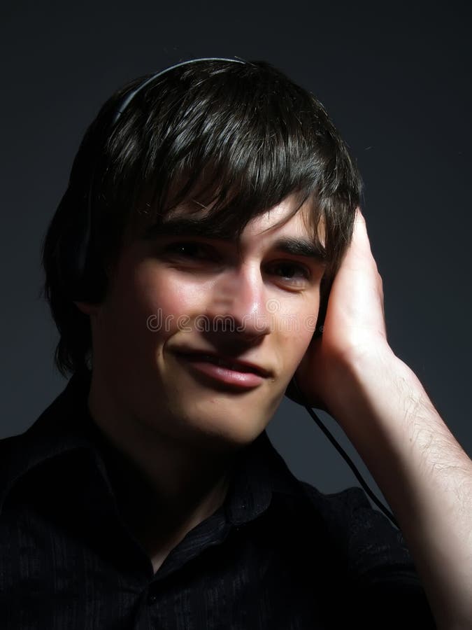Handsome Guy is Listening To Music Stock Photo - Image of expression ...