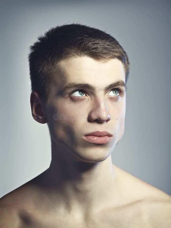 Handsome Guy Portrait stock photo. Image of head, closeup - 54800040