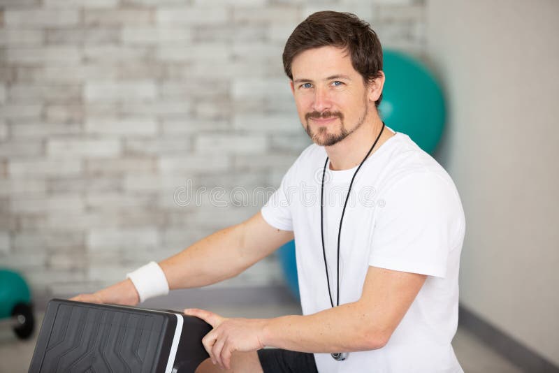 Handsome Guy Preparing Step Stock Photo - Image of exercise, power ...