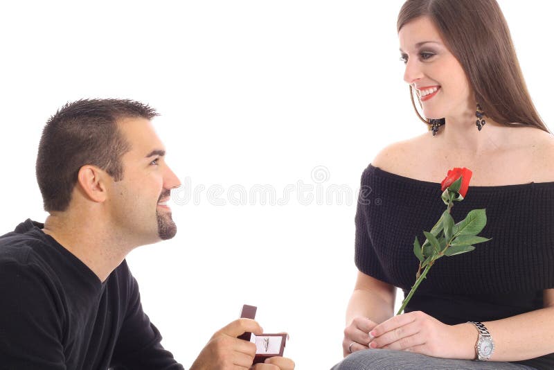 Handsome Guy Proposing with Diamond Stock Image - Image of isolated ...
