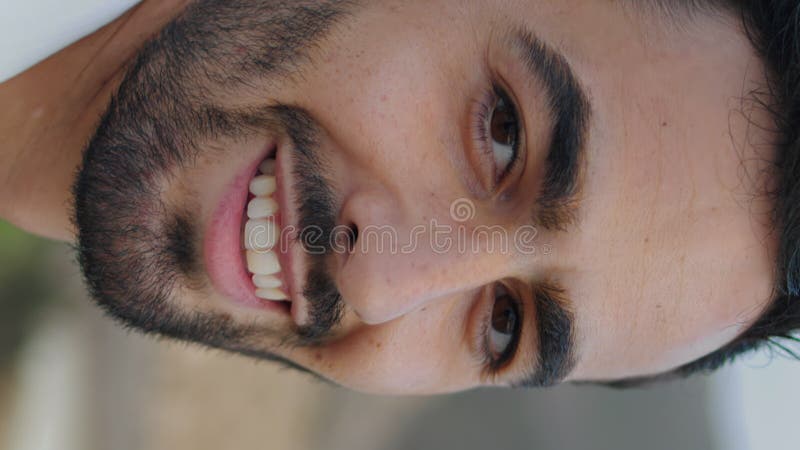 Handsome Guy Smiling Camera at Beach Closeup. Man Posing at Ocean Shore ...