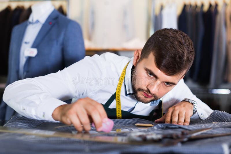Handsome Guy Snipper in Modern Workshop Stock Image - Image of young ...