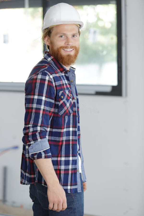 Handsome Hard Worker Portrait at Construction Site Stock Photo - Image ...