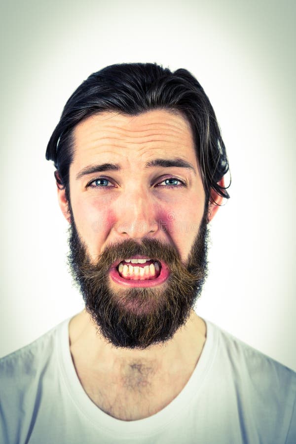 Sad Handsome Man Crying Presses Hand To Face Stock Photo - Image of ...