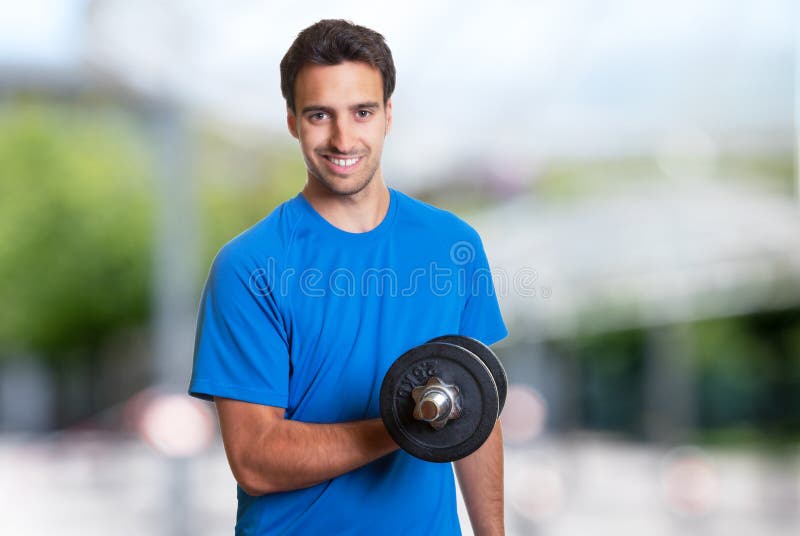Handsome Hispanic Man at Workout Stock Image - Image of person ...