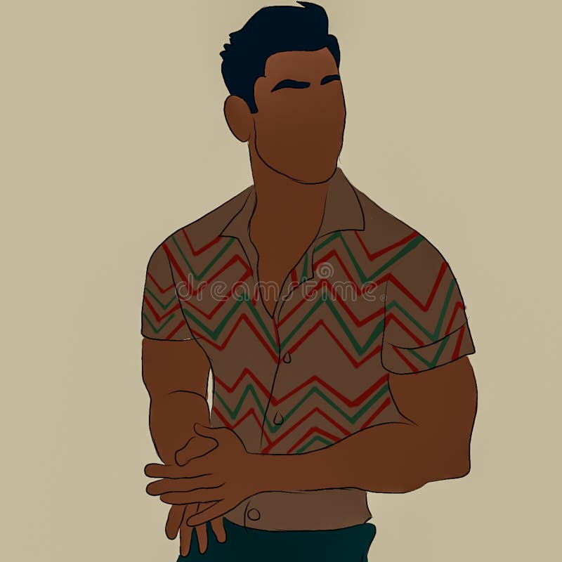 Handsome hunk illustration stock illustration. Illustration of person ...