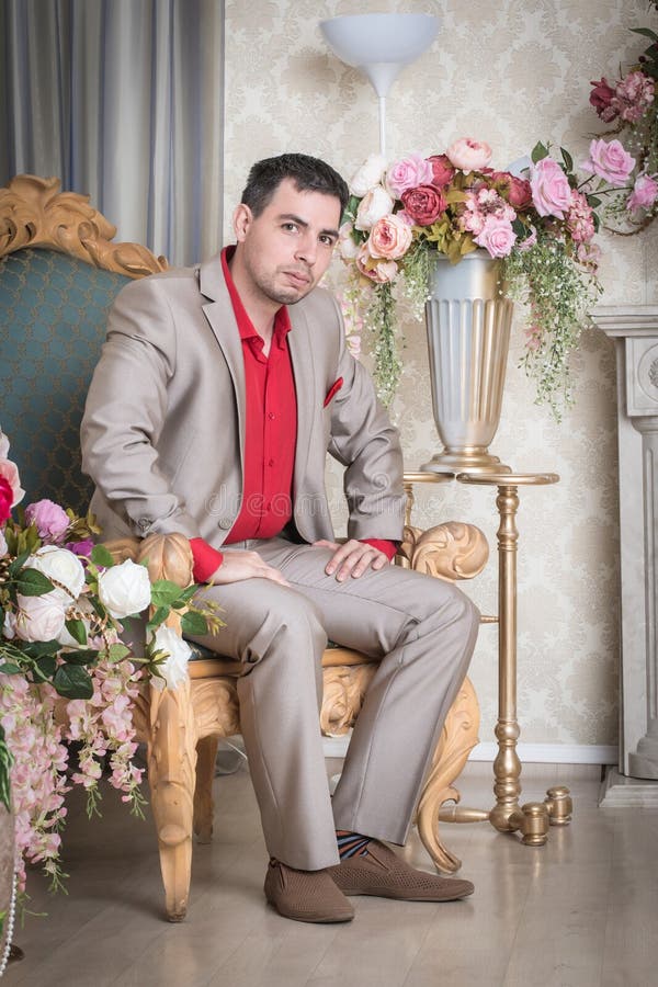 Handsome Imposing Man in a Room Stock Photo - Image of male, attractive ...