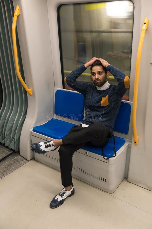 Handsome Indian Man Posing Metro Car Stock Photos - Free & Royalty-Free ...