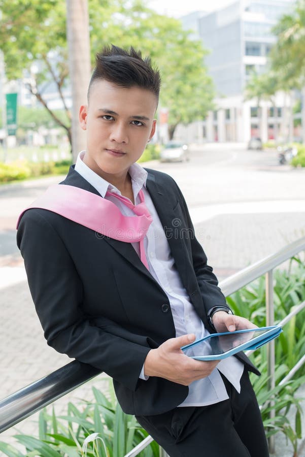 Handsome informal stock photo. Image of outside, confident - 30702124