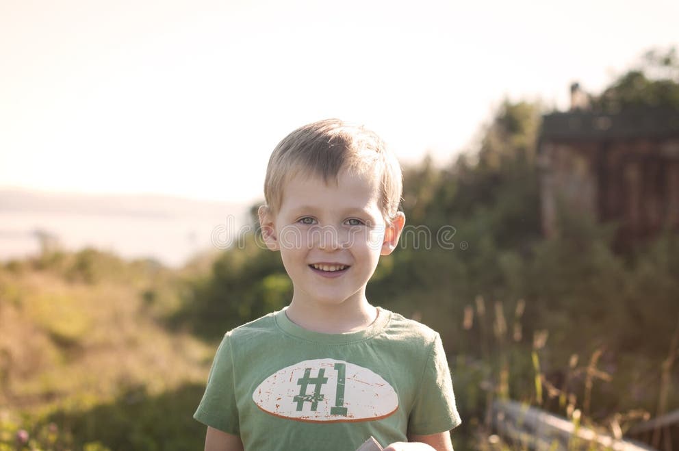 Handsome Kid Walking Outdoors Stock Photo - Image of clothes, leisure ...