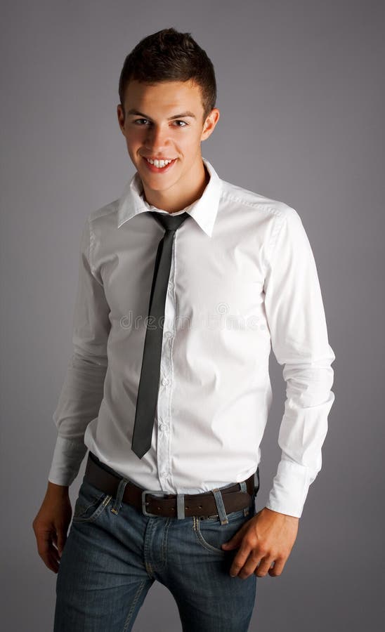 Handsome Male Model in Studio Stock Image - Image of male, handsome ...