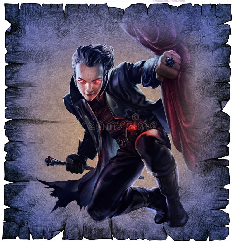 Handsome male vampire stock illustration. Illustration of dracula ...