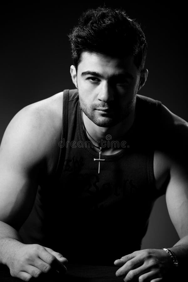 A handsome, muscle man stock photo. Image of chest, fitness - 1880136