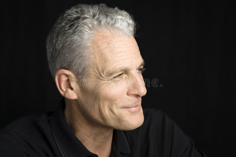 Profile of Old Man stock photo. Image of balding, daytime - 12096394