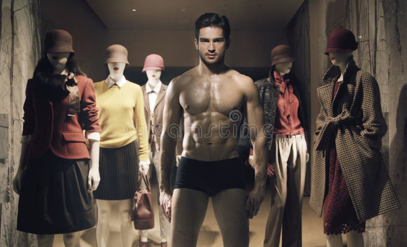 Handsome Man As the Human Mannequin Stock Photo - Image of copyspace ...