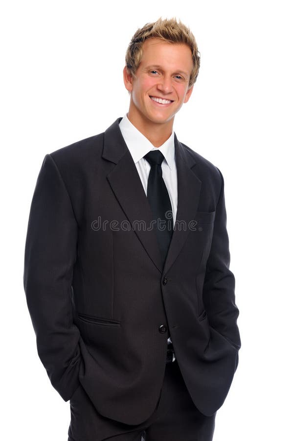 Handsome Man in Business Suit Stock Image - Image of manager, business ...