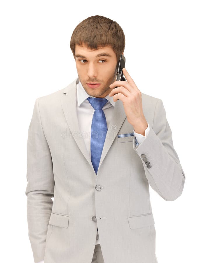 Handsome Man with Cell Phone Stock Image - Image of elegant, call: 39728637