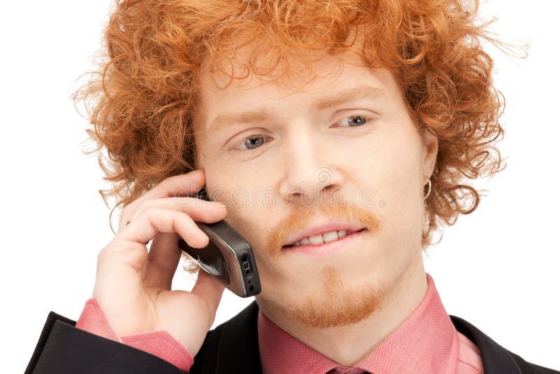 Handsome Man with Cell Phone Stock Photo - Image of chat, business ...