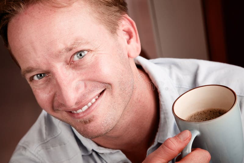 Handsome man with Coffee stock photo. Image of drink - 10812938