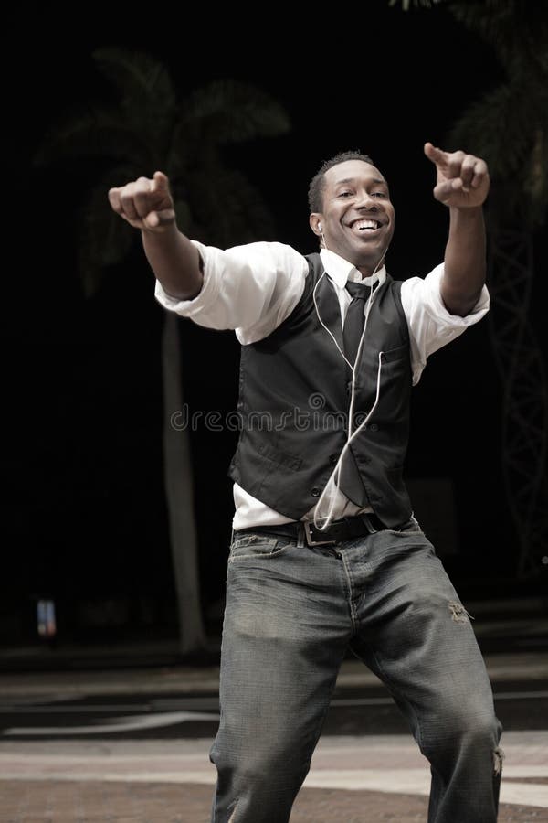 Handsome man dancing stock image. Image of trend, night - 11891109