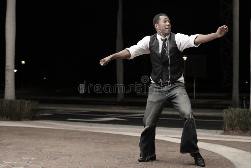 Handsome man dancing stock photo. Image of stylish, hiphop - 11891114