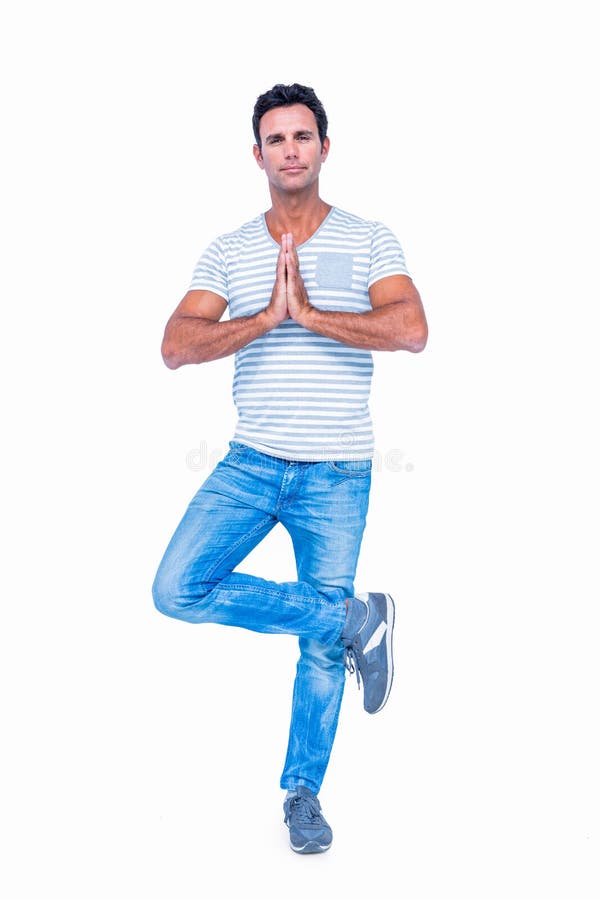 138 Caucasian Male Doing Yoga Tree Pose Photos - Free & Royalty-Free ...
