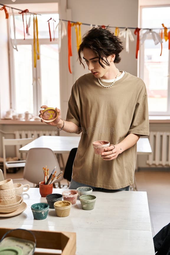 Creative Expression in a Pottery Studio Stock Photo - Image of bliss ...