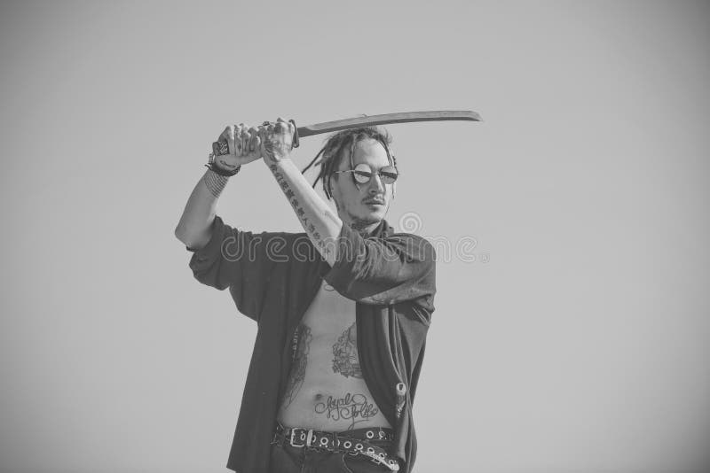 Handsome Man Face. Concentration and Zen Stock Photo - Image of killer ...